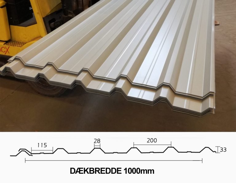 VP35 Trapezplade Blandede farver med lysegrå bagside opad, 0,50mm 10 ...