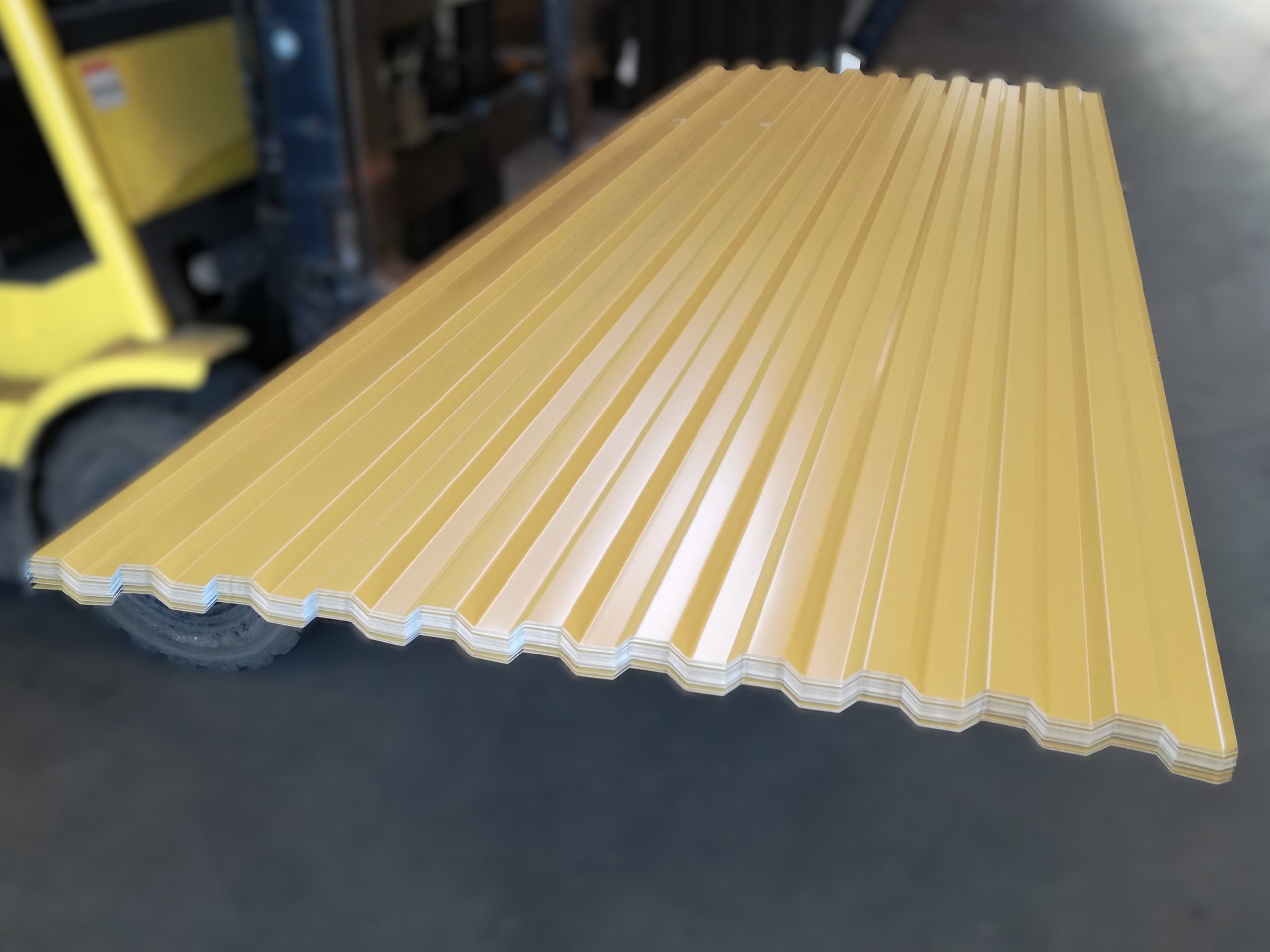 TP20 trapezplade Gul Ral 1002, 0,50mm, 6 stk. B 1,00 x L 3,00 meter ...